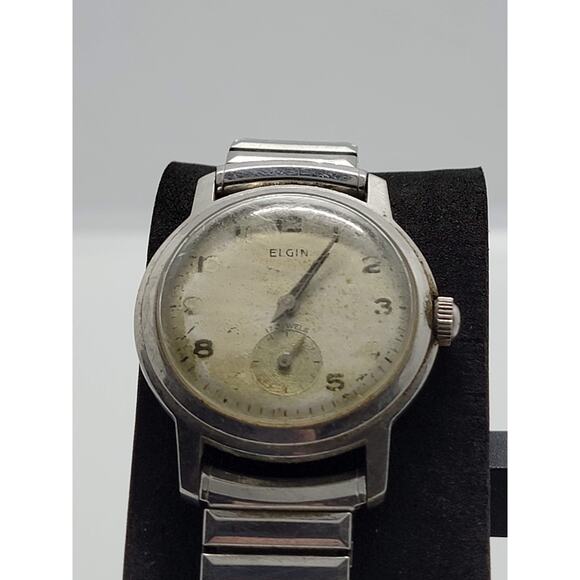 Elgin | Accessories | Elgin Vintage All Stainless Steel Men Watch M ...